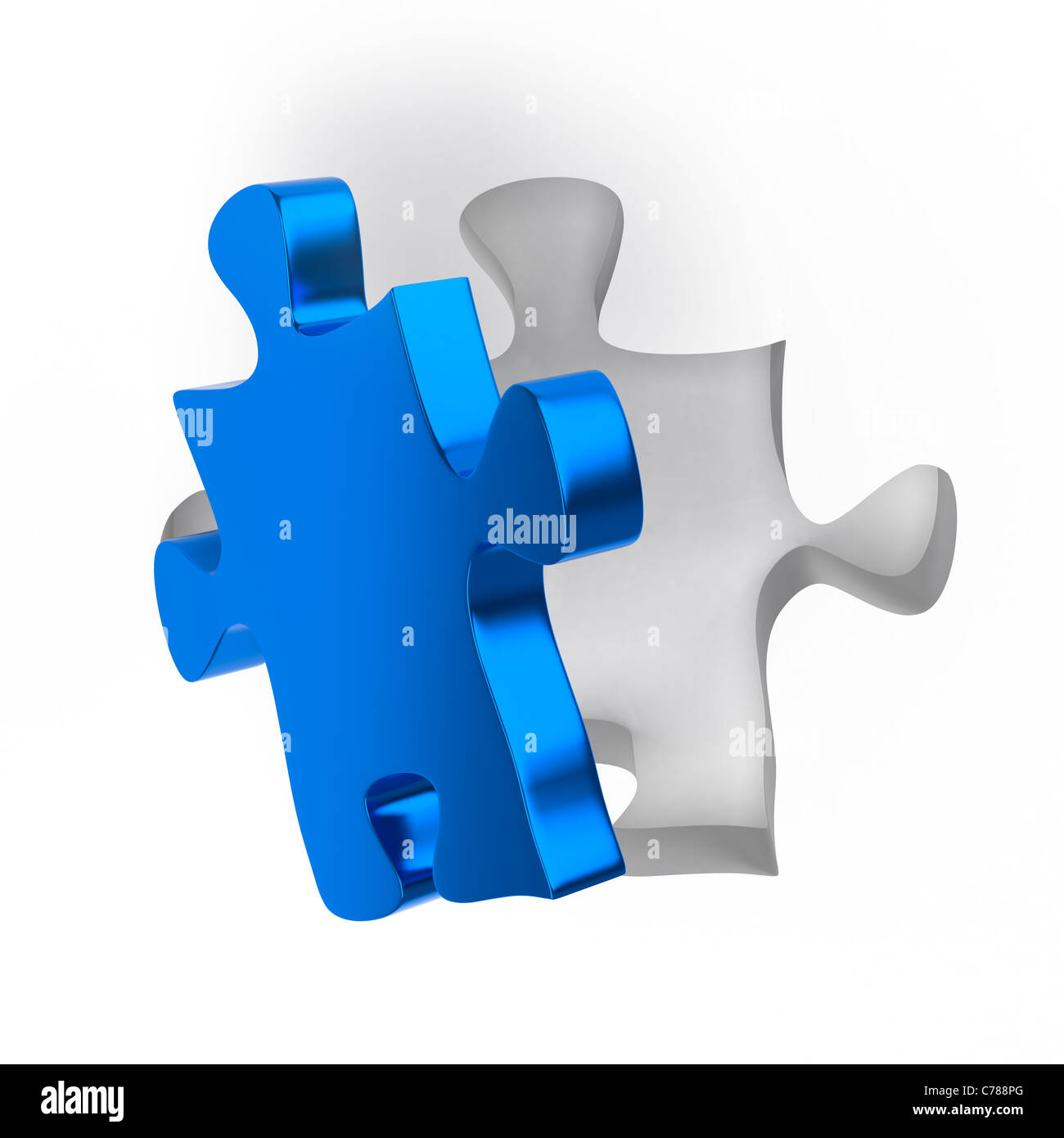 Single jigsaw puzzle piece on a white background Stock Photo - Alamy