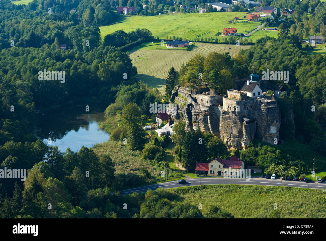 rocky castle Sloup, Novy Bor, Czech Republic Stock Photo - Alamy
