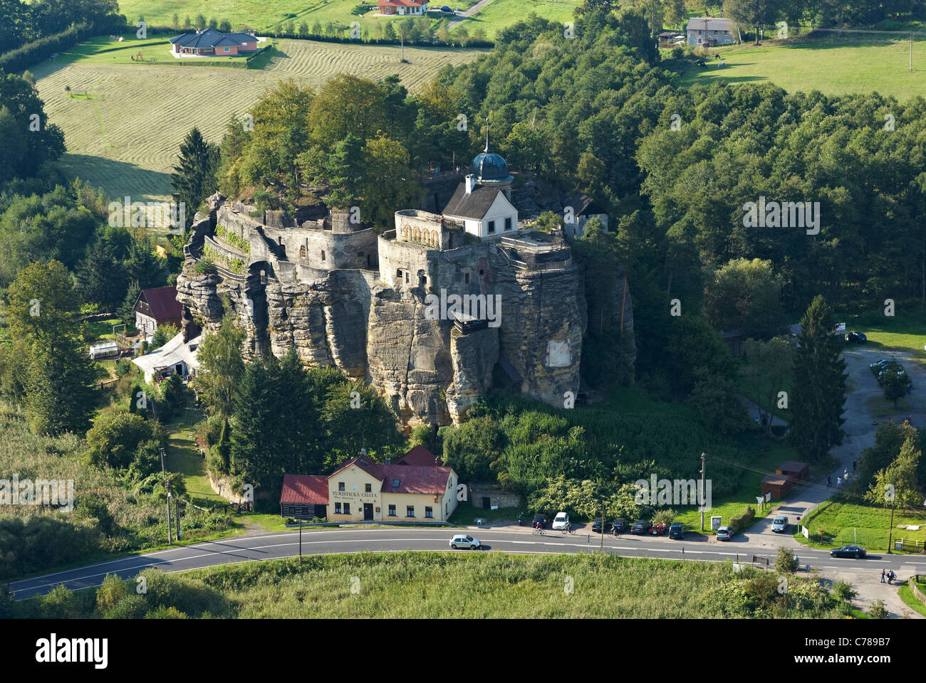rocky castle Sloup, Novy Bor, Czech Republic Stock Photo - Alamy