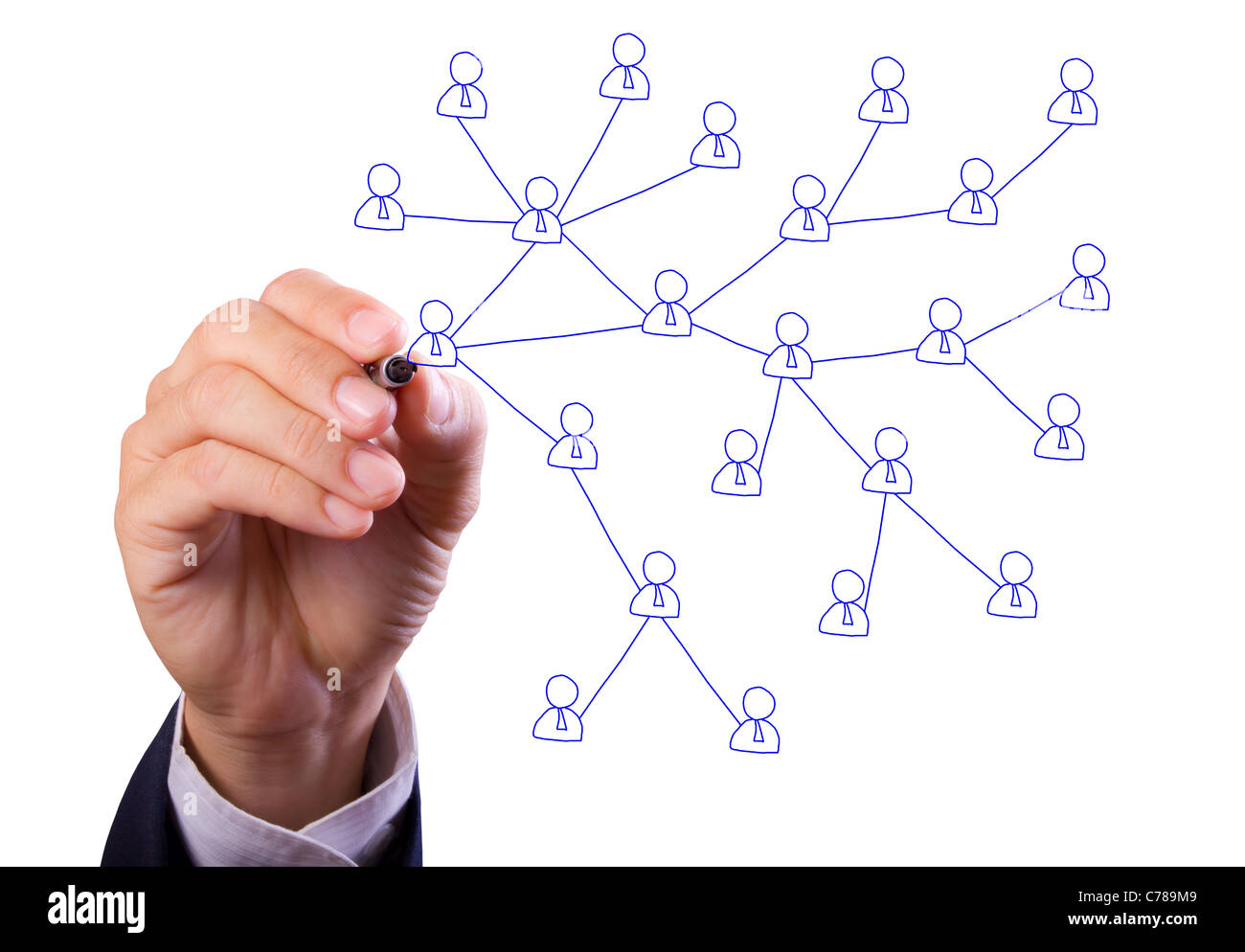 business man hand writing social network on whiteboard Stock Photo - Alamy