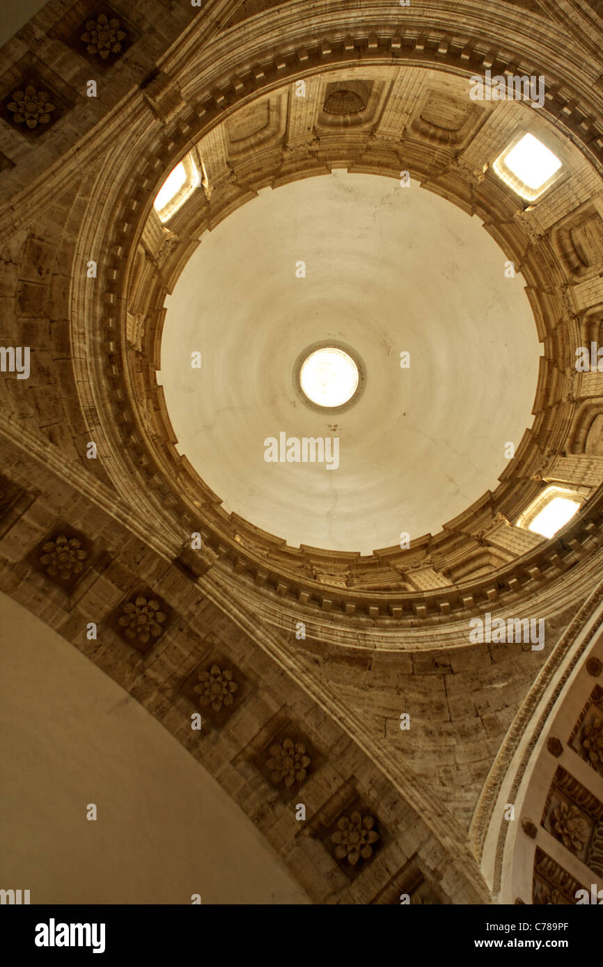 great roof of church in illuminated Tuscany of roman age Stock Photo ...