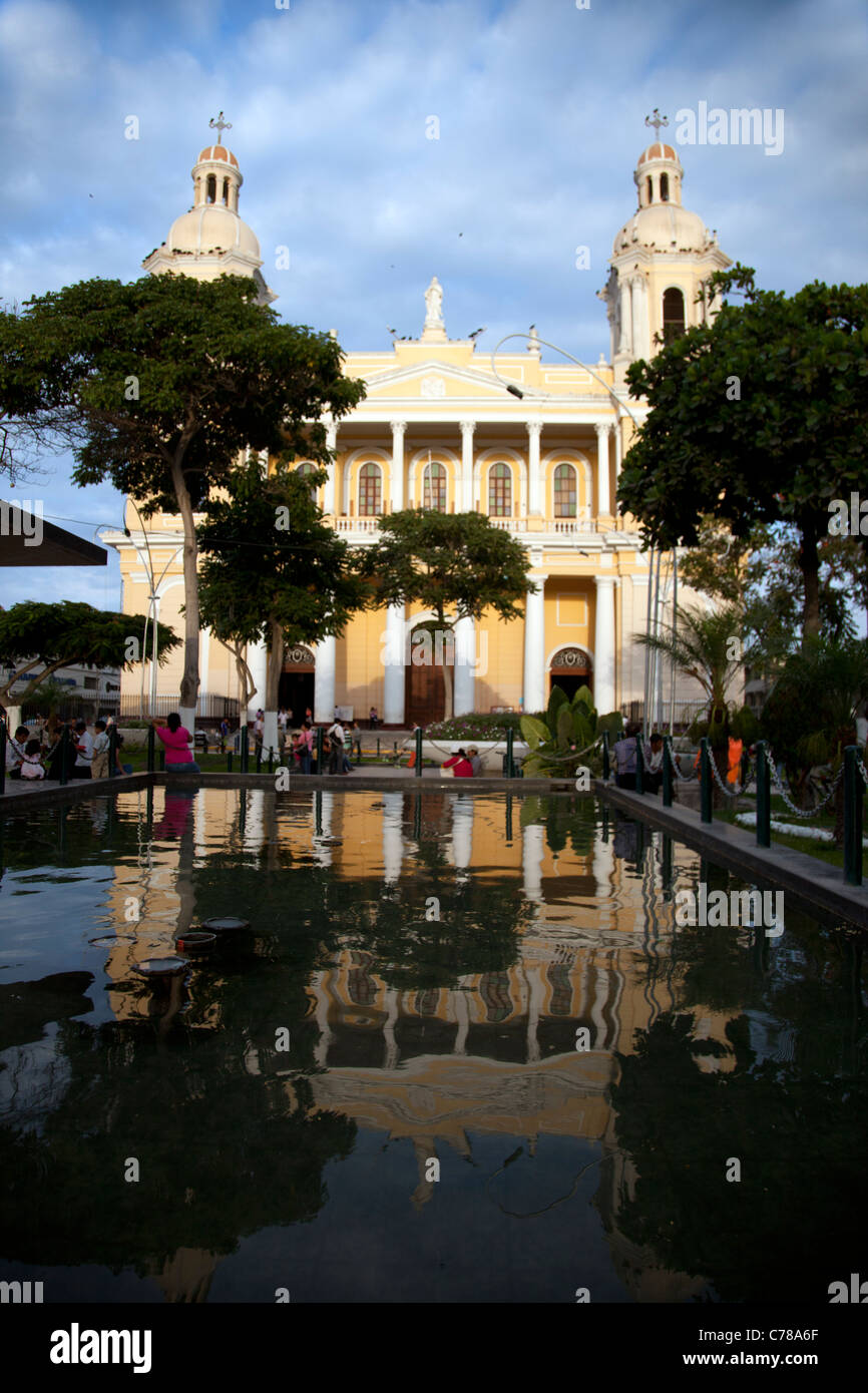 The 19th-century neoclassical cathedral of Peru's northern coast city ...