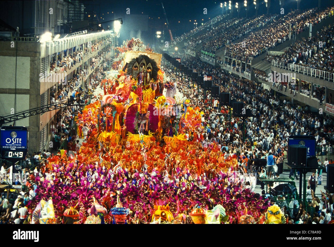 Rio de Janeiro Carnival, Samba Schools Parade in Sambodromo, Brazil ...