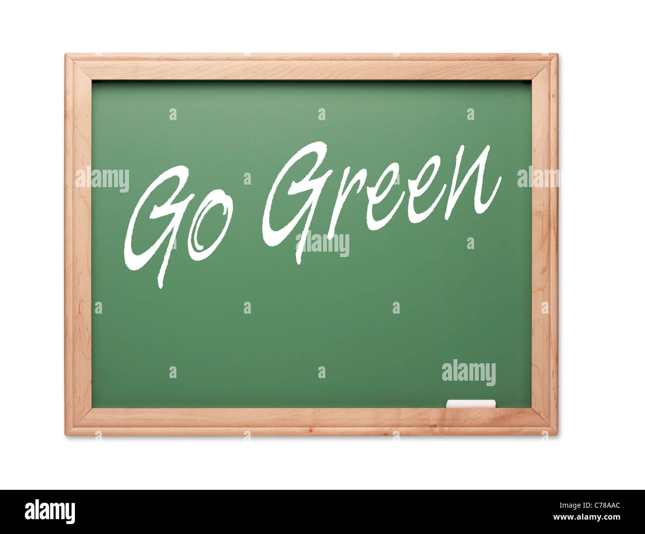 Go Green Green Chalk Board Series on a White Background Stock Photo - Alamy