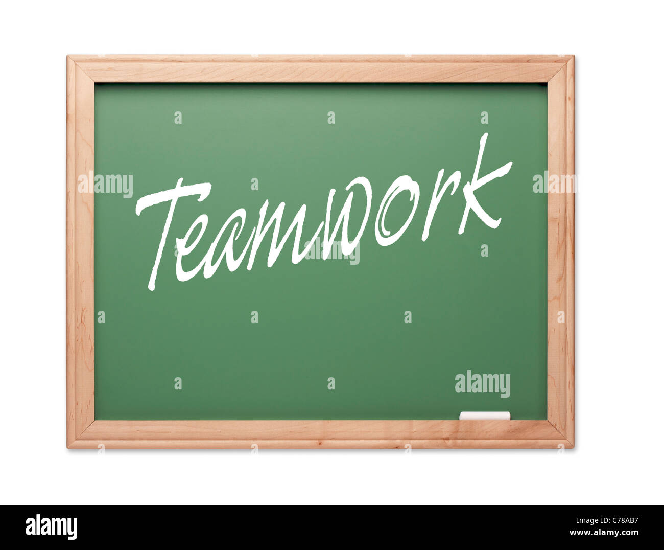 Teamwork Green Chalk Board Series on a White Background Stock Photo - Alamy