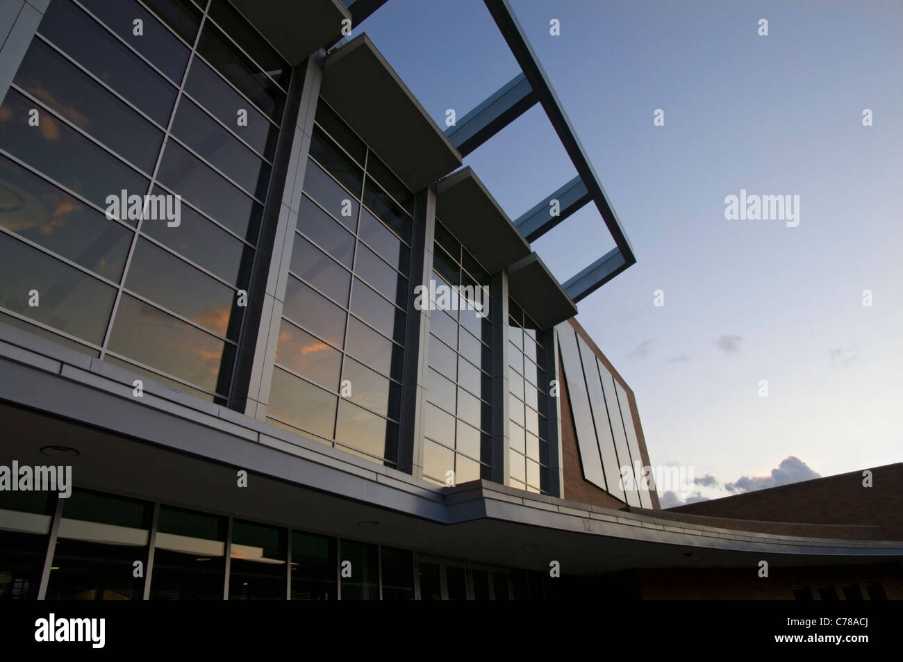 front facade of minnesota science museum in saint paul at dusk Stock ...