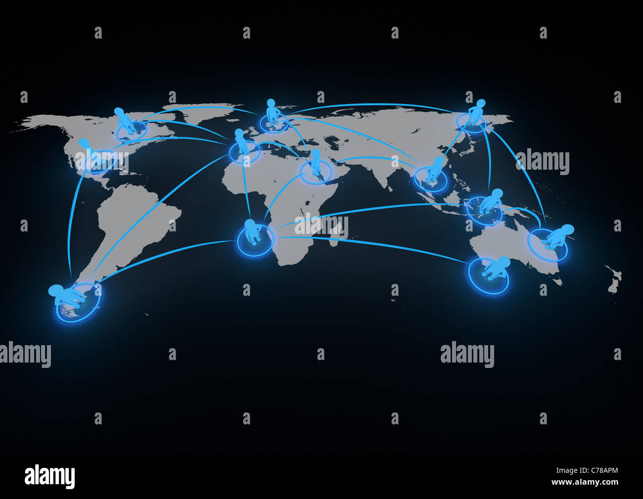Facebook social network map hi-res stock photography and images - Alamy