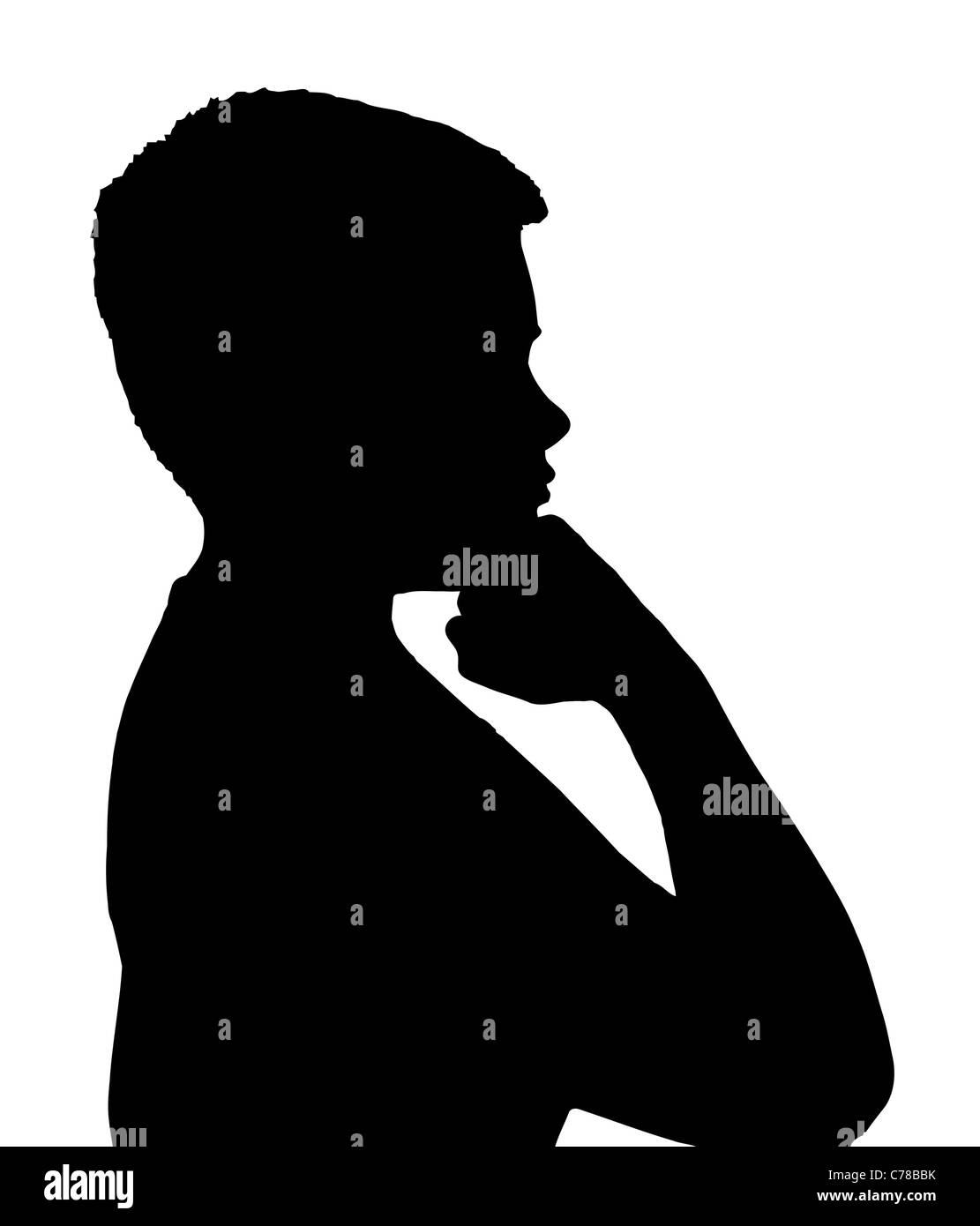 Child thinking at school Black and White Stock Photos & Images - Alamy