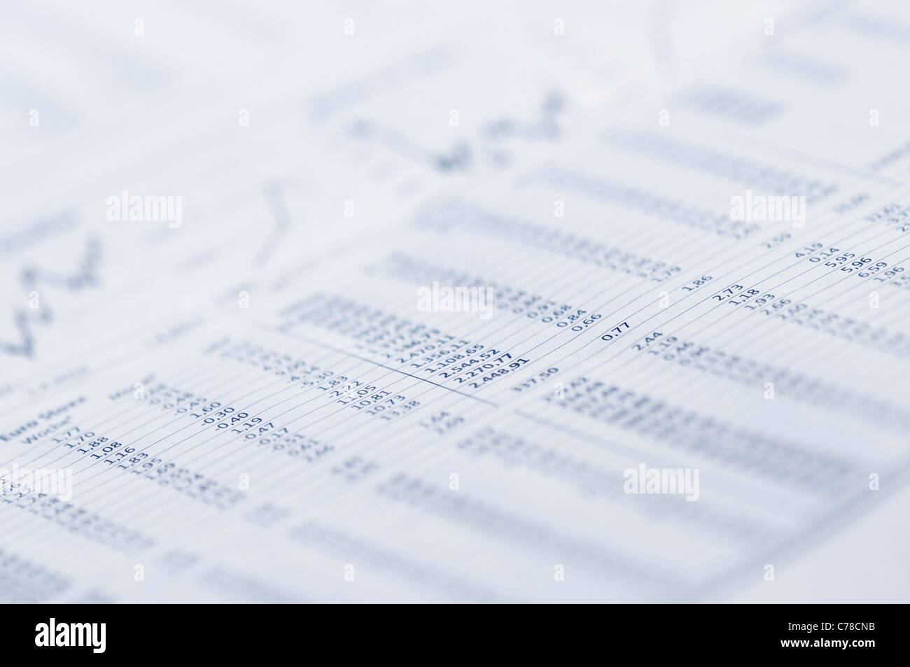 Business concept - Business graph in newspaper Stock Photo - Alamy