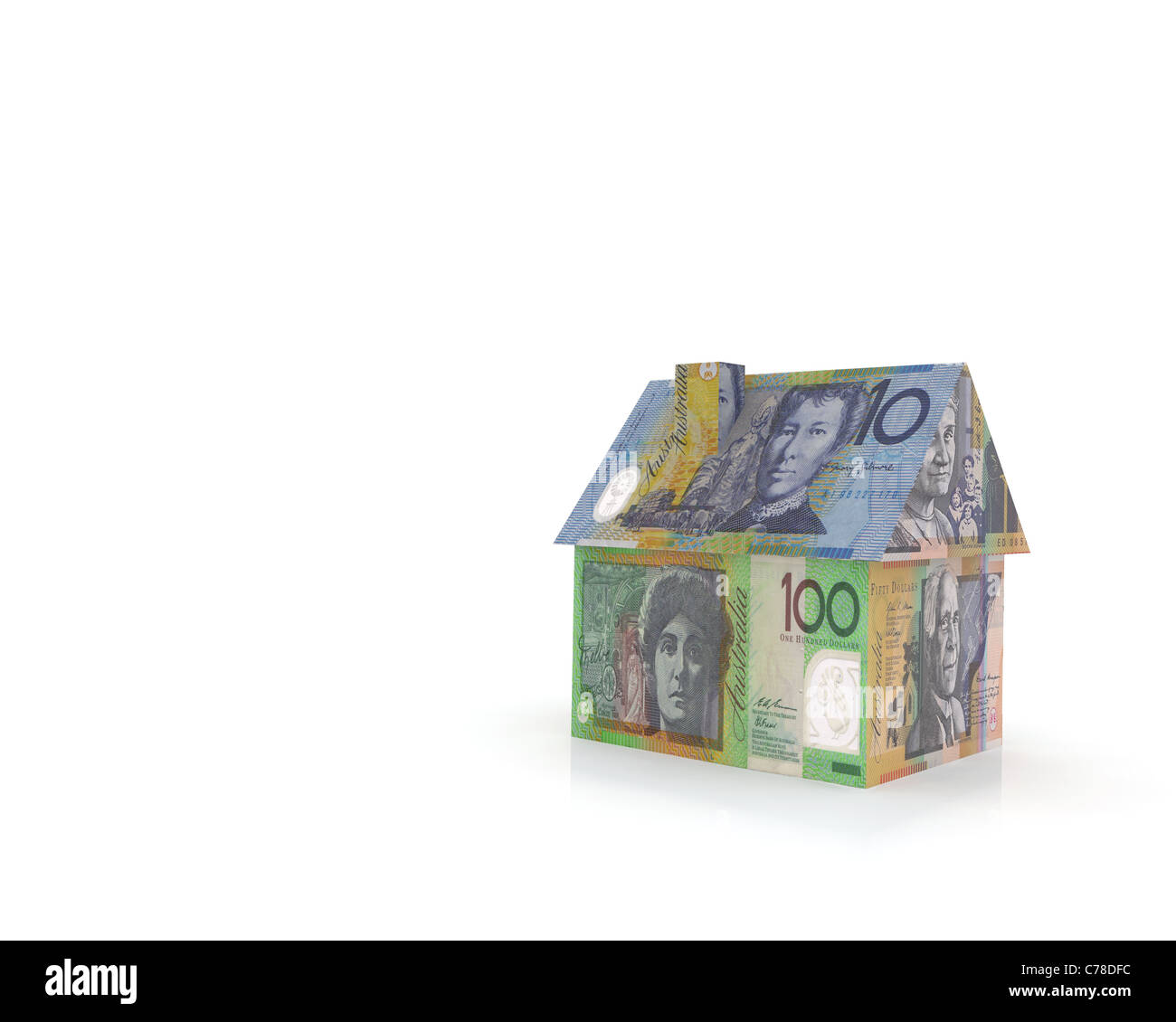 australian home with banknotes 3d illustration Stock Photo - Alamy