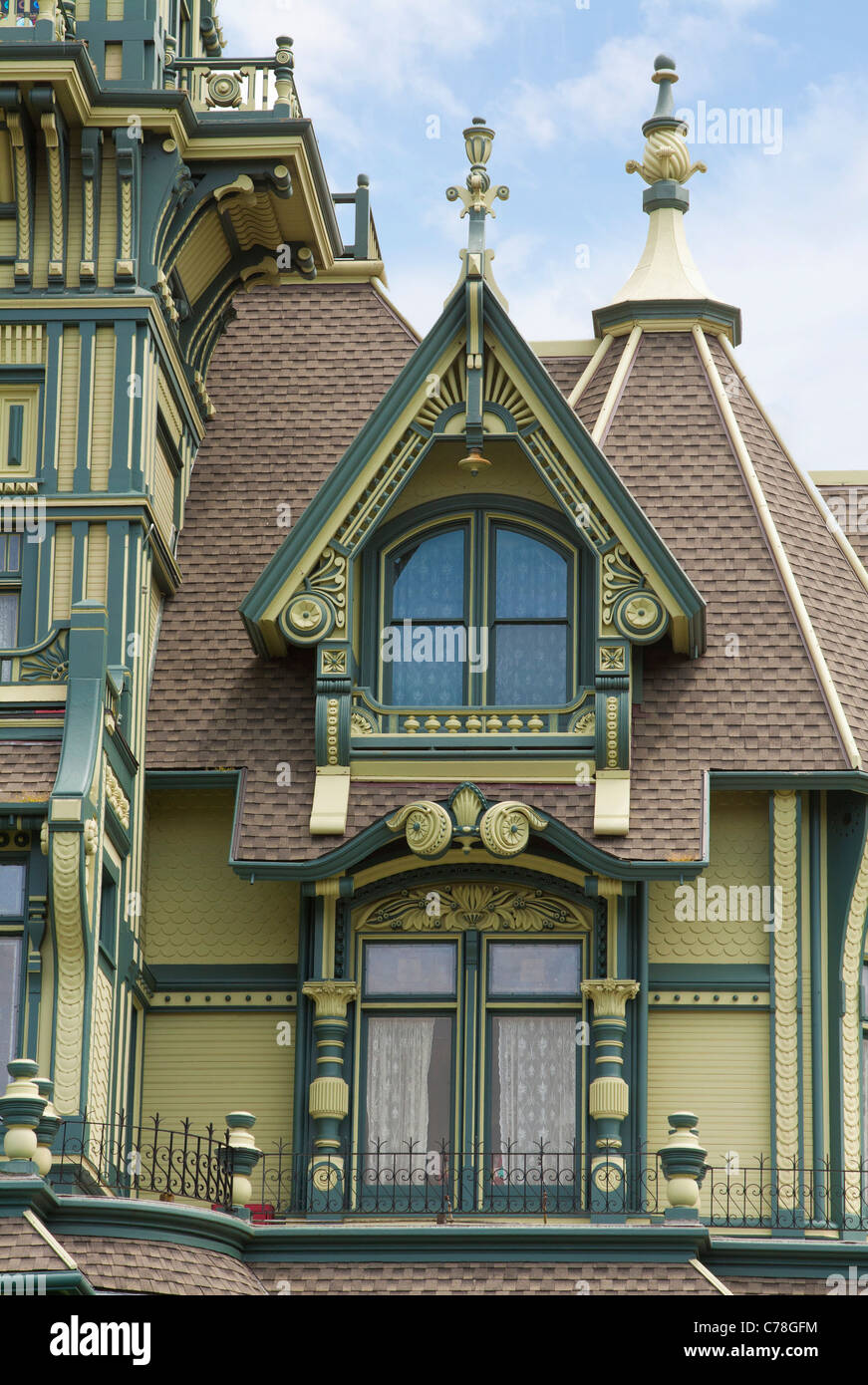 Carson mansion - detail Stock Photo - Alamy