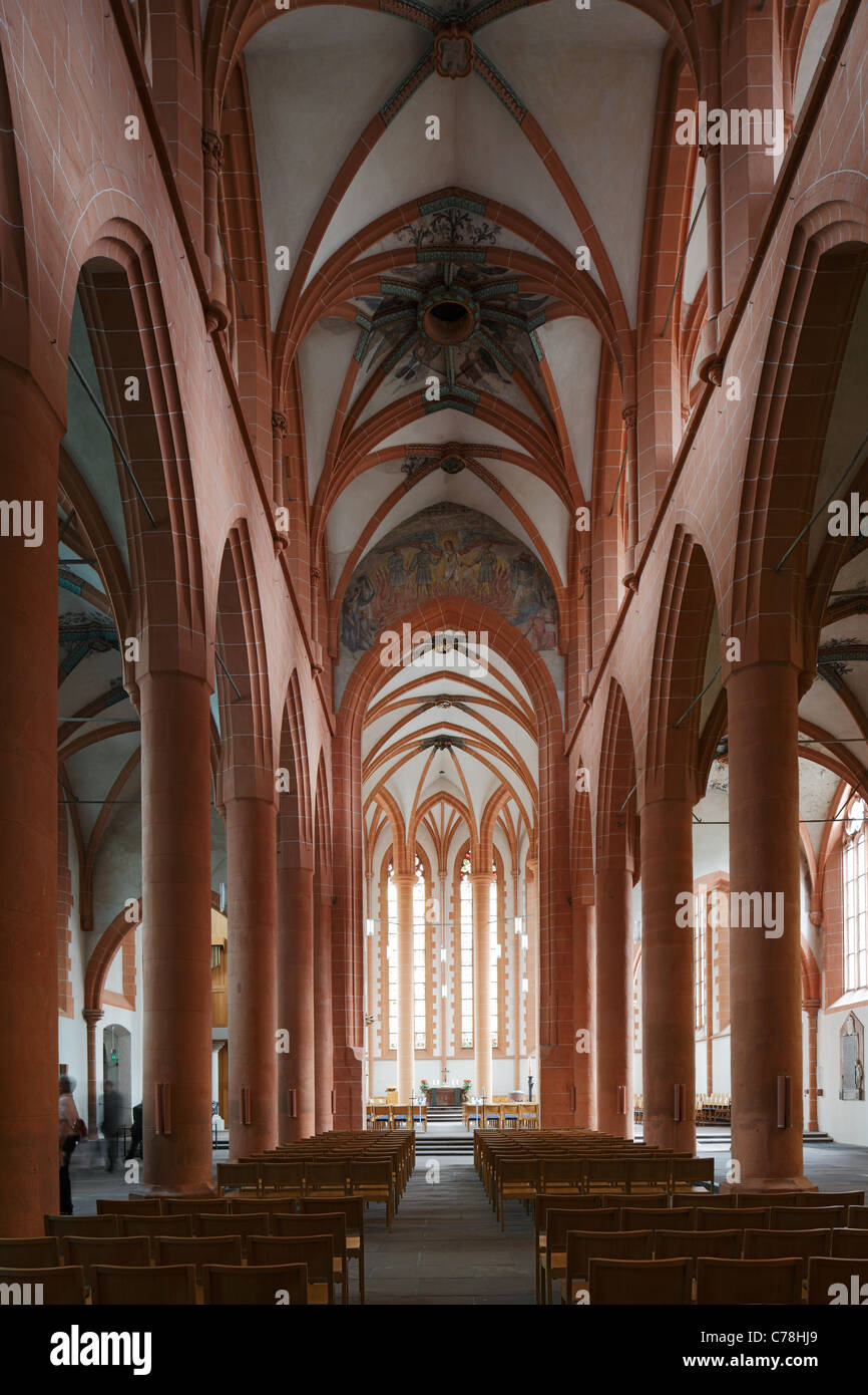Innenansicht der Heiliggeistkirche in Heidelberg, Neckar, Baden ...