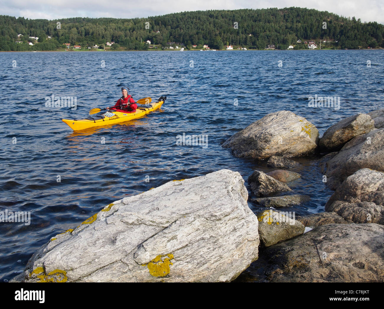 sea kayaking near Kalvön, Bohuslän, Sweden Stock Photo - Alamy