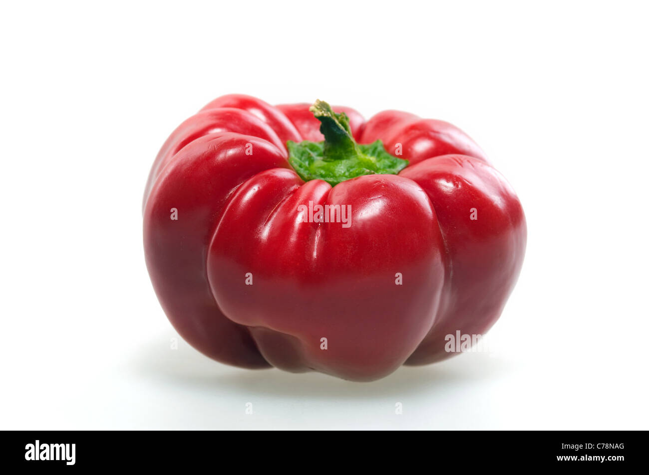 big pepper photographed close up on white background Stock Photo - Alamy