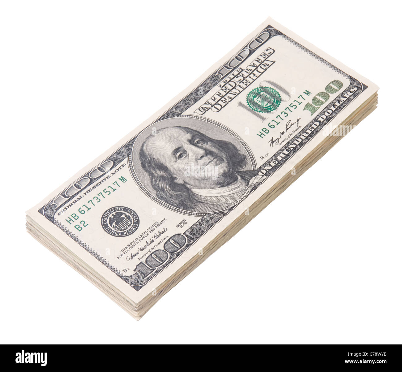 packet of U.S. dollars Stock Photo - Alamy