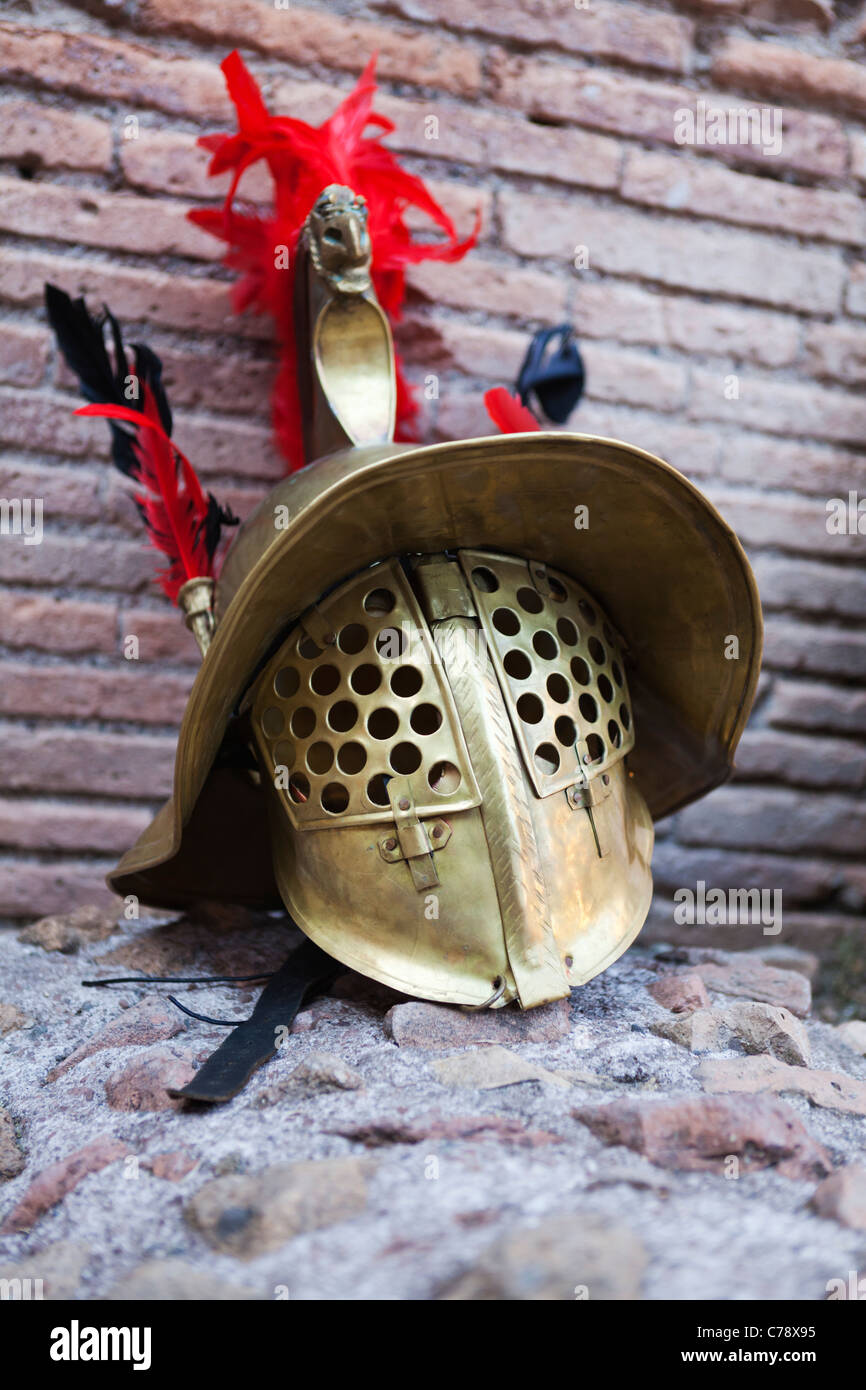 Roman gladiators helmet Stock Photo - Alamy