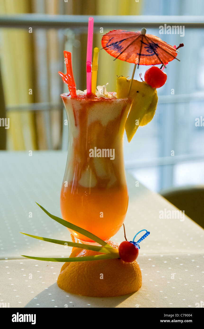 milkshake, standing on a table in a cafe Stock Photo - Alamy