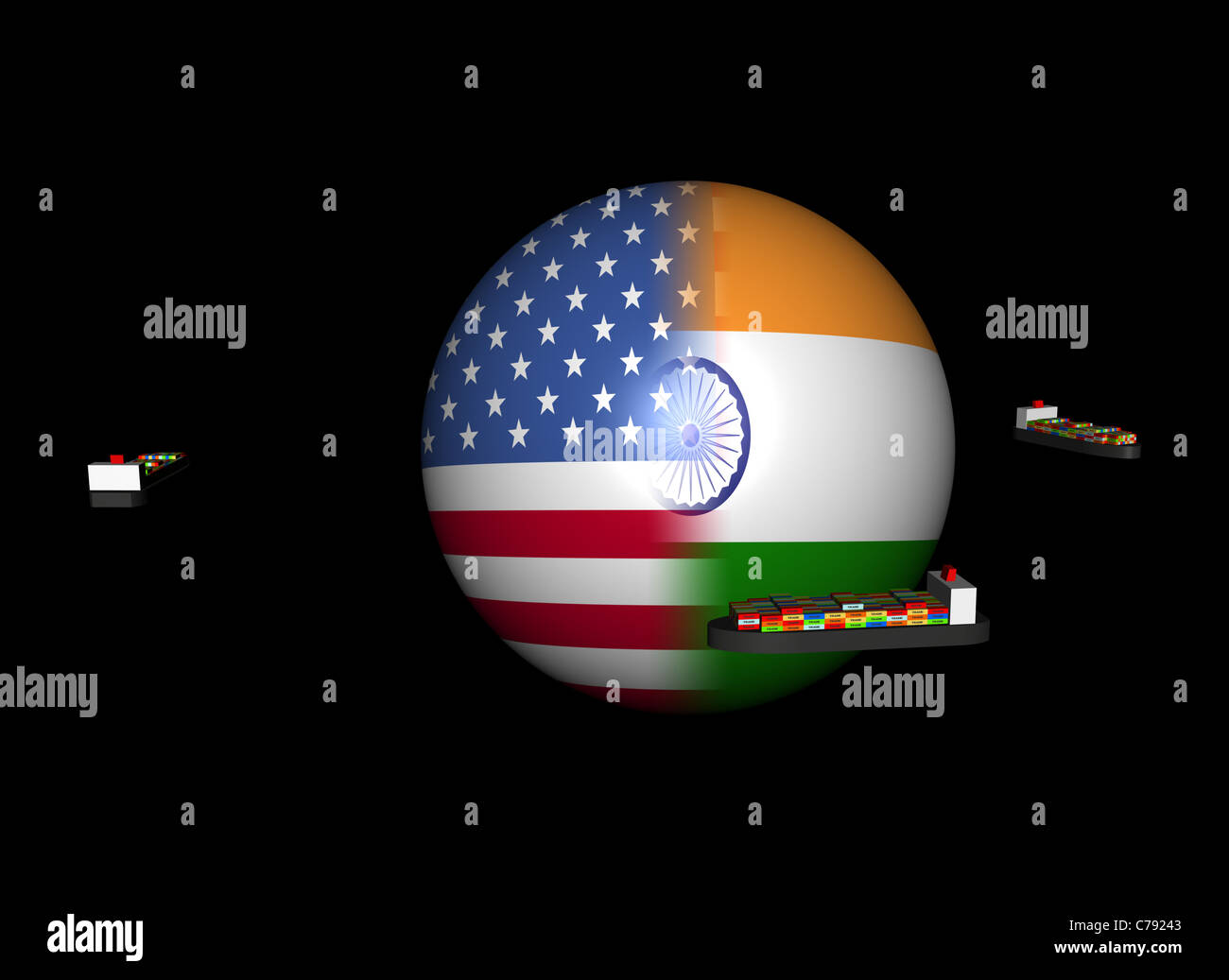Container ship usa flag hi-res stock photography and images - Alamy