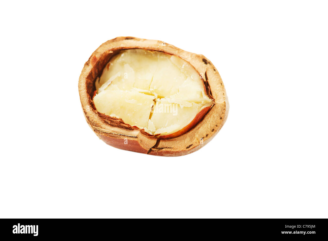 damaged nut isolated on a white background Stock Photo - Alamy