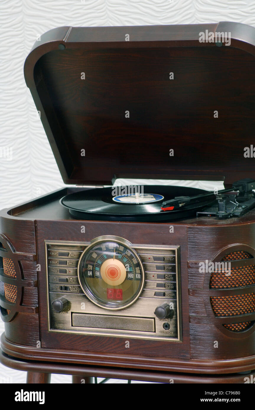 old gramophone music player for lovers of retro Stock Photo - Alamy