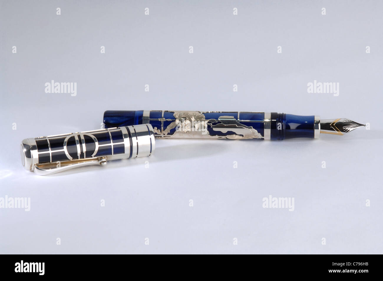 pen for writing lies on a gray background in isolation Stock Photo - Alamy