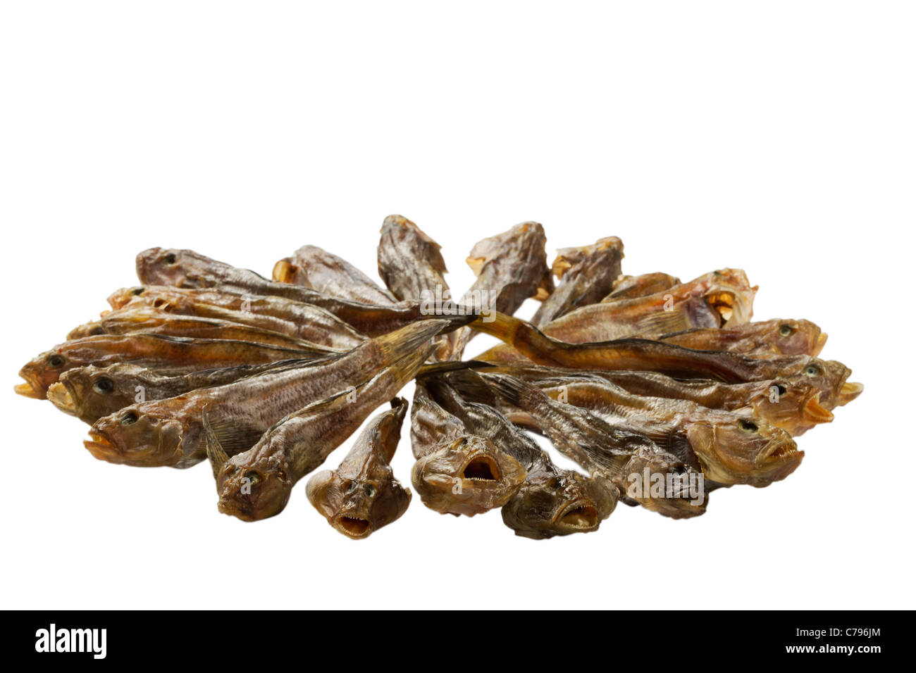 Dried fish isolated on a white background Stock Photo - Alamy