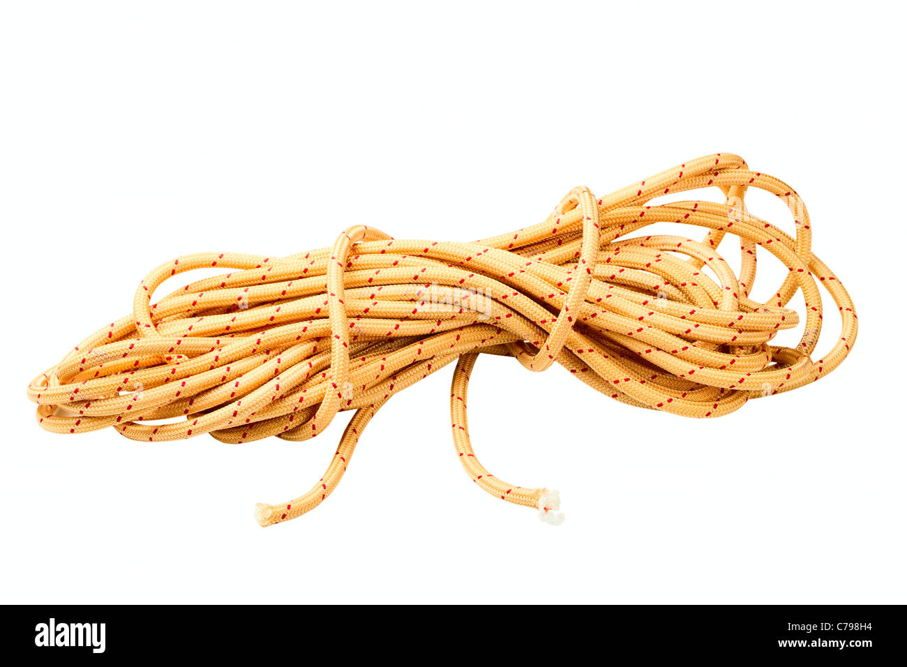 kapron rope isolated on a white background Stock Photo - Alamy