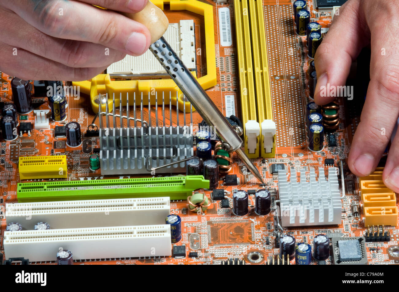 Process of repair of the electronic device close up Stock Photo - Alamy