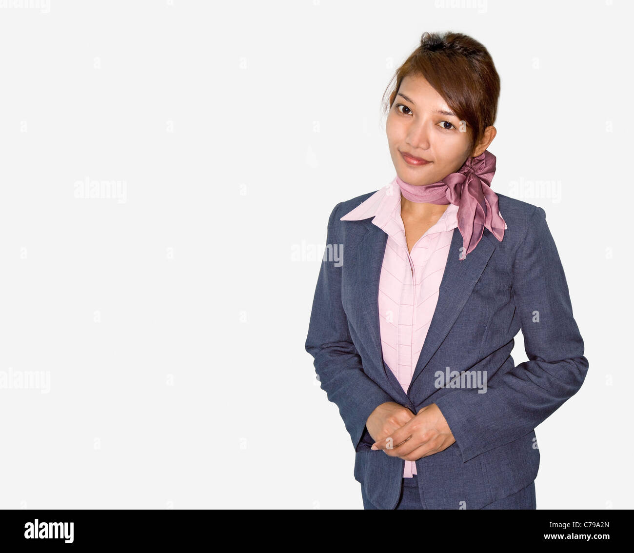 Airplane stewardess woman isolated Cut Out Stock Images & Pictures - Alamy