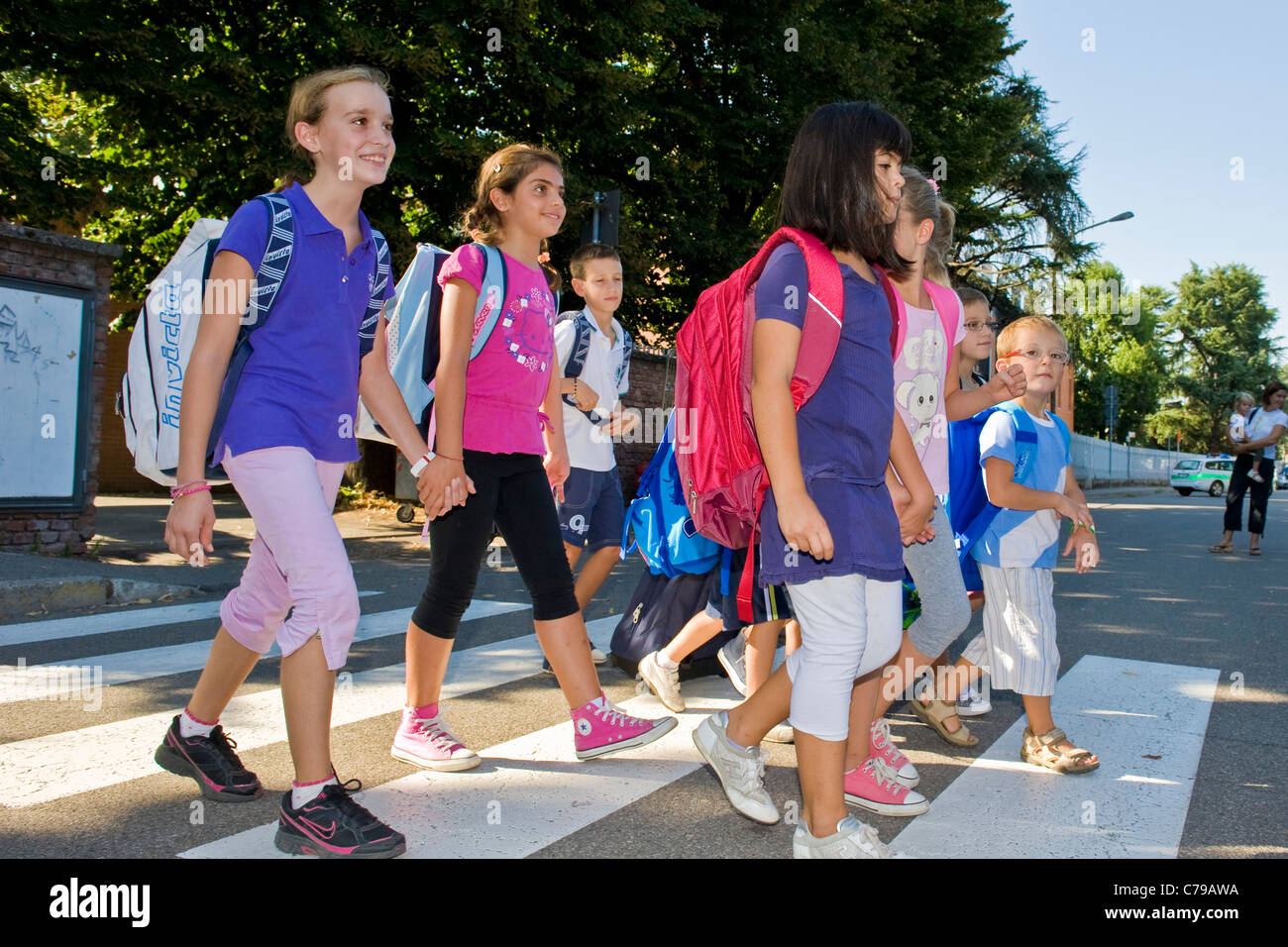 First day of school, Ossona, Lombardy, Italy Stock Photo - Alamy