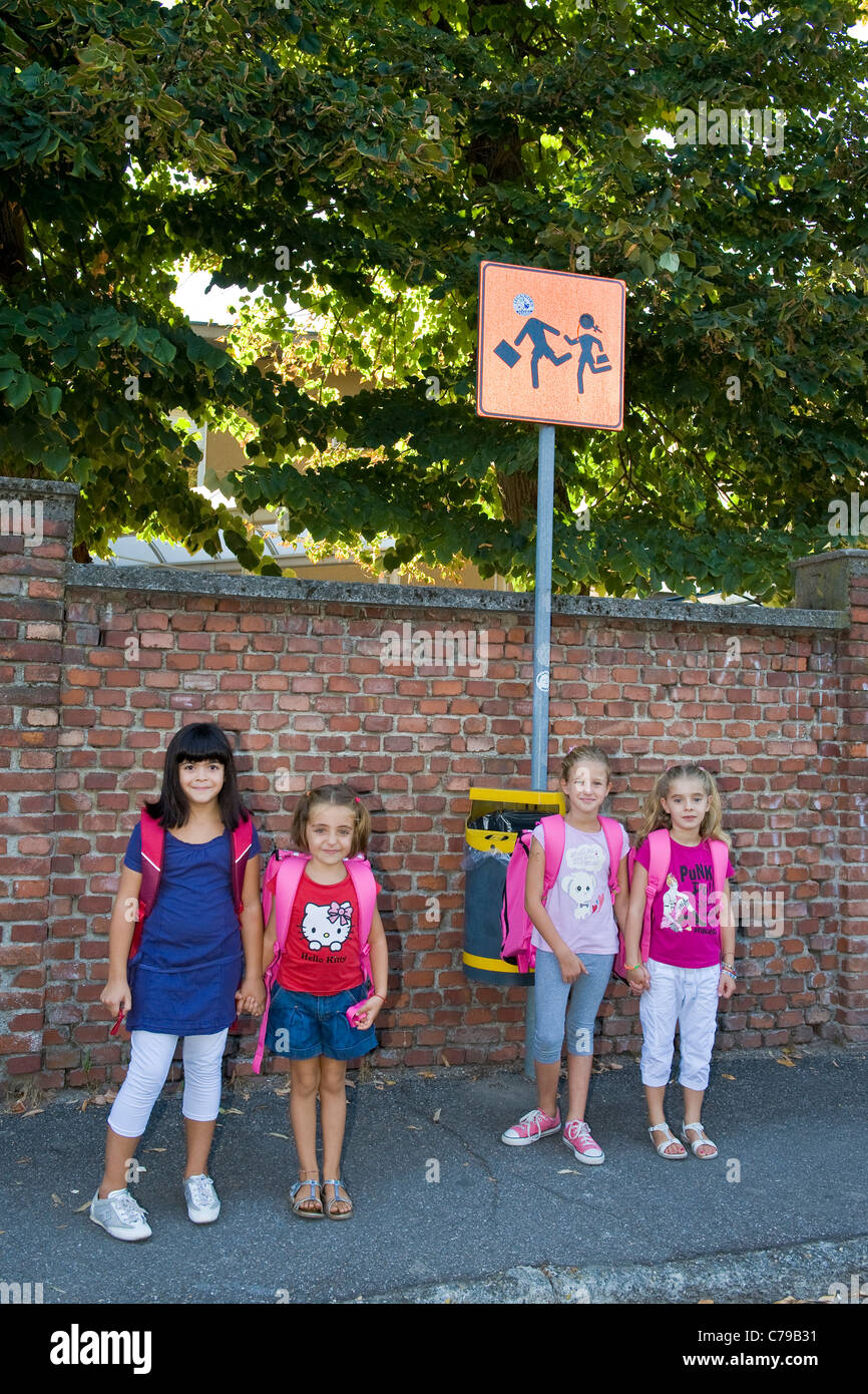 First day of school, Ossona, Lombardy, Italy Stock Photo - Alamy
