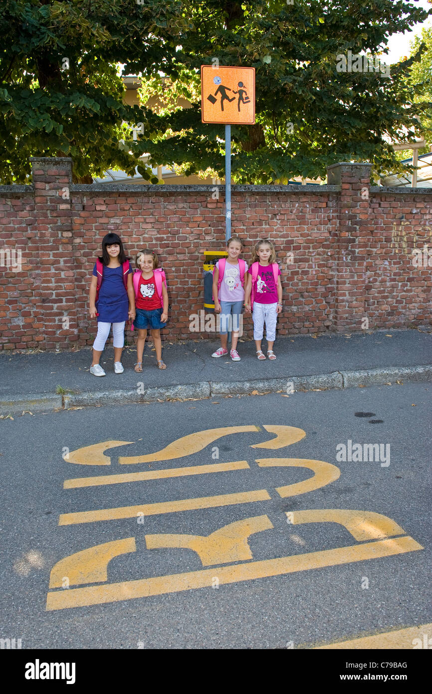 First day of school, Ossona, Lombardy, Italy Stock Photo - Alamy
