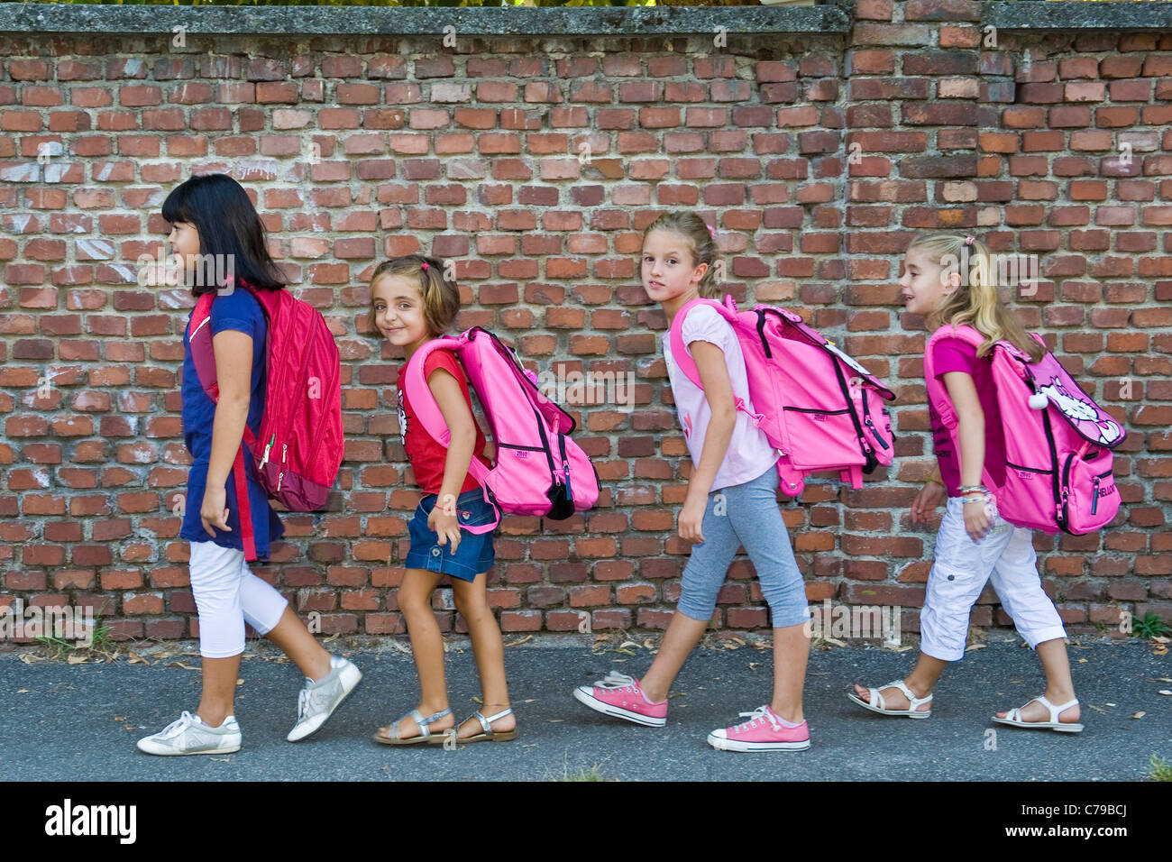 First day of school, Ossona, Lombardy, Italy Stock Photo - Alamy