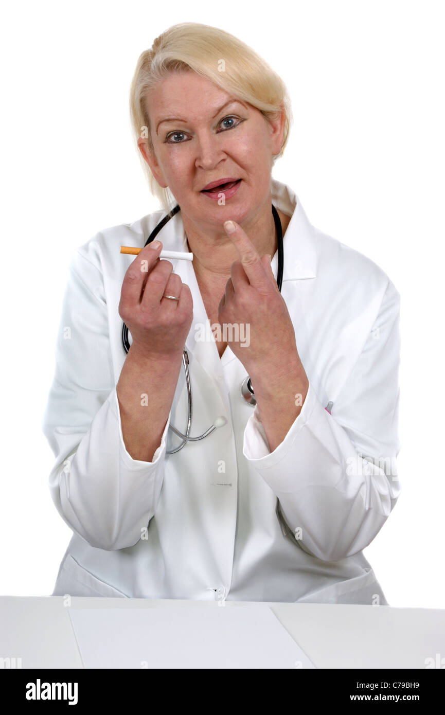 Nurse smoking a cigarette hi-res stock photography and images - Alamy