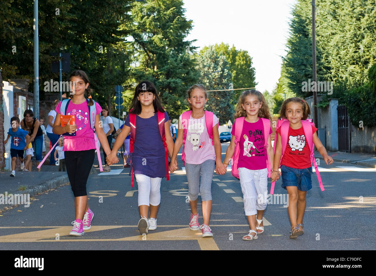 First day of school, Ossona, Lombardy, Italy Stock Photo - Alamy