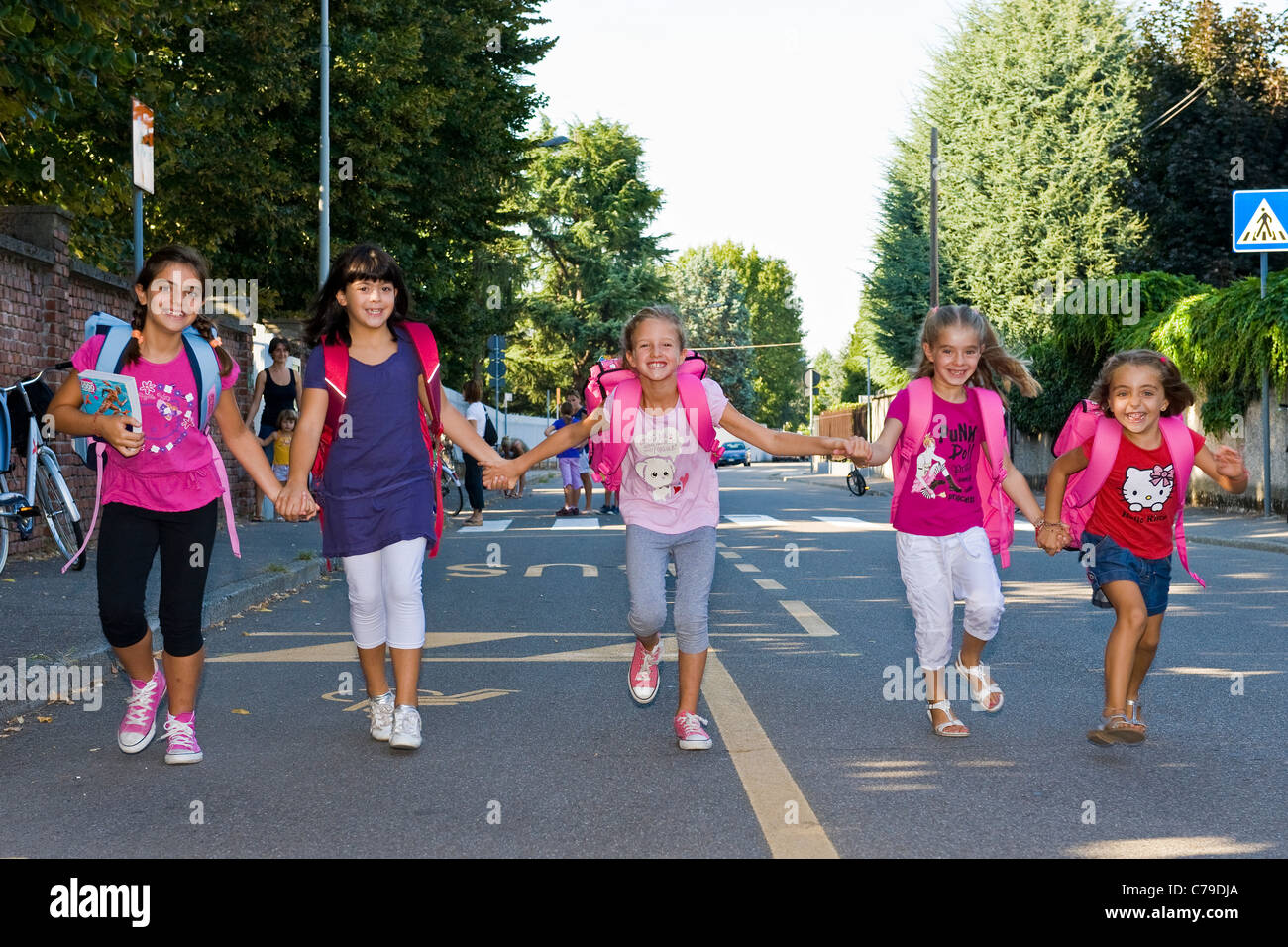 First day of school, Ossona, Lombardy, Italy Stock Photo - Alamy