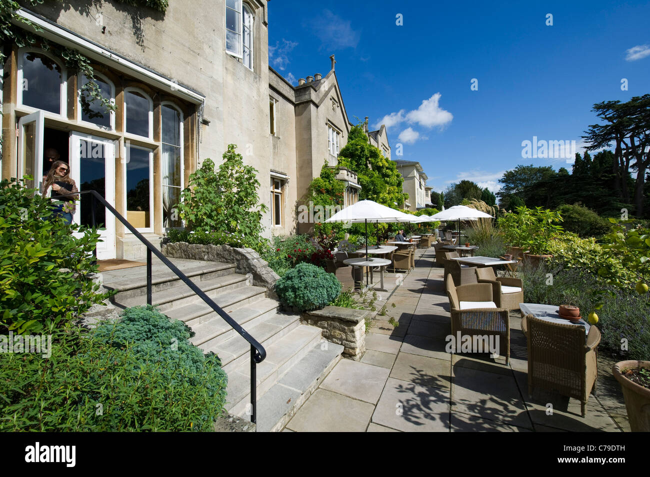 The Bath Priory- Rear Terrace Stock Photo - Alamy