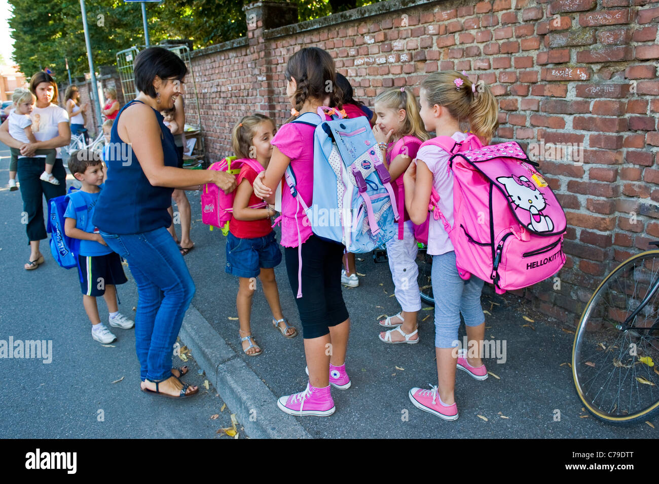 First day of school, Ossona, Lombardy, Italy Stock Photo - Alamy