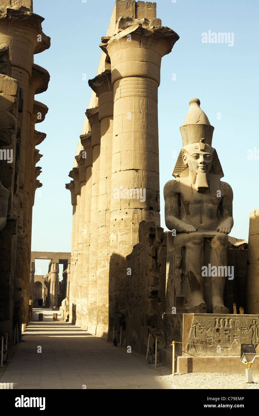 Colossal Seated Statue of Ramses II and Colonnade of Amenhotep III ...