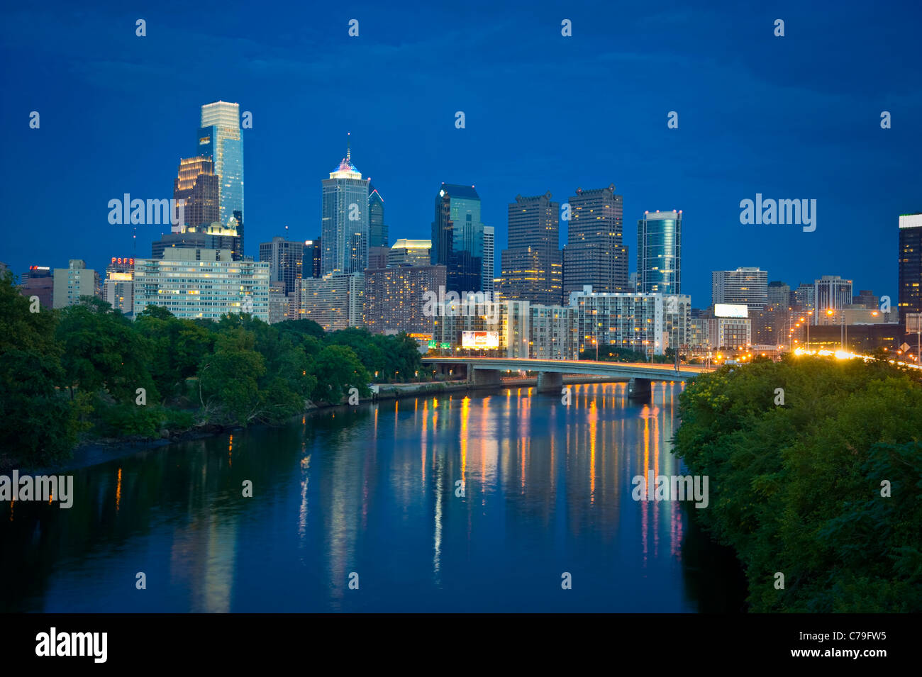 Philadelphia Skyline Cityscape Stock Photo - Alamy