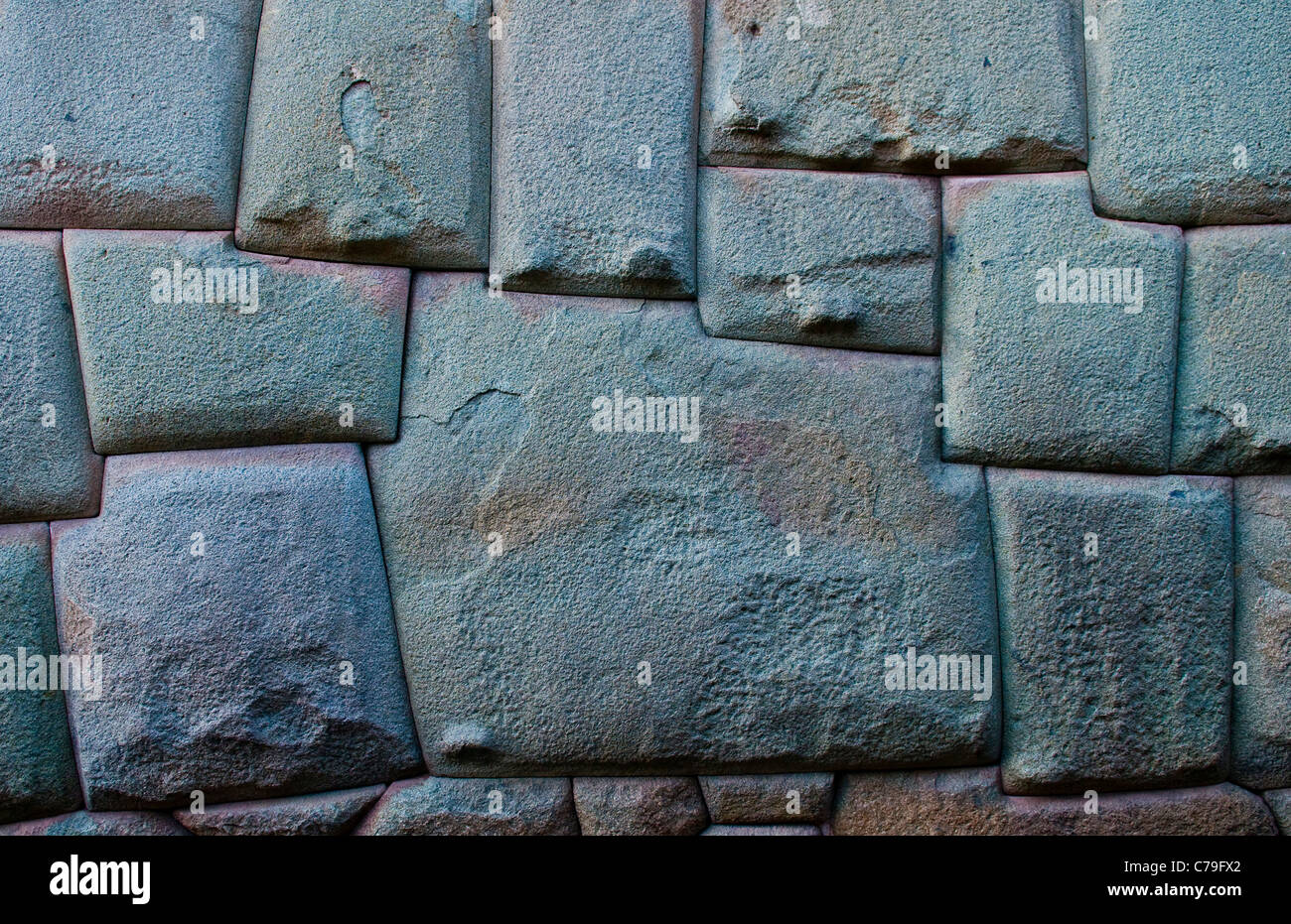 a details on one of the Inca walls in Cusco Peru Stock Photo - Alamy