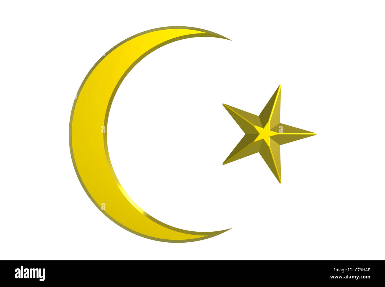 Crescent moon and star Cut Out Stock Images & Pictures - Alamy