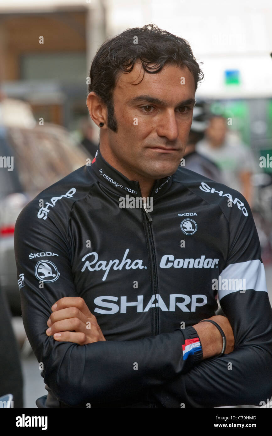 Kristian House from the Rapha Condor Sharp Cycling Team before stage 5 of the 2011 Tour of ...