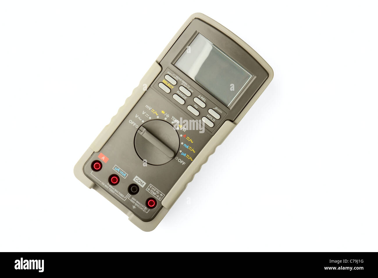 Multimeter isolated on a white background Stock Photo - Alamy