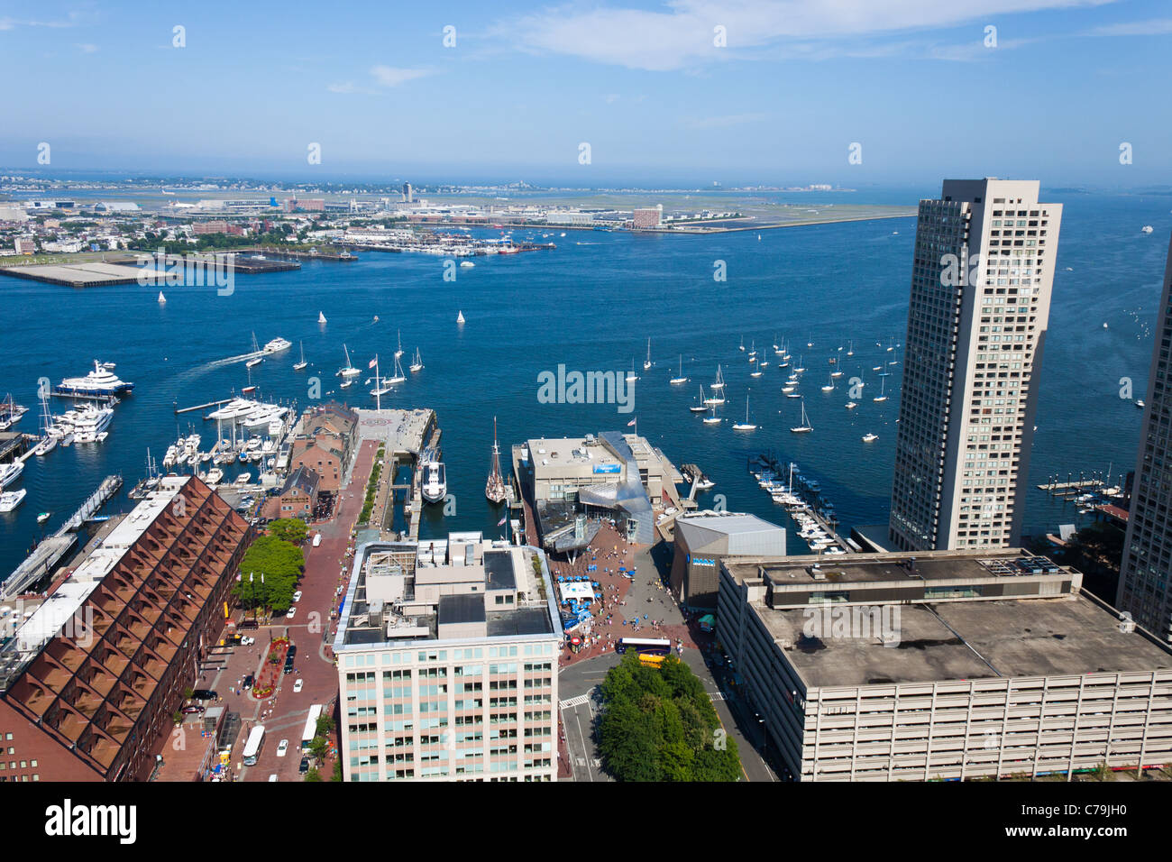 Boston harbor aerial hi-res stock photography and images - Alamy