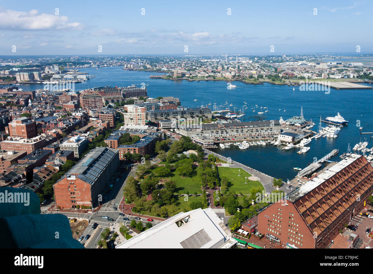 Boston harbor aerial hi-res stock photography and images - Alamy