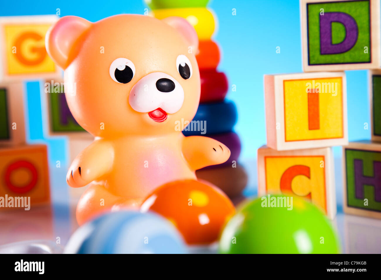 Colorful alphabet blocks, baby Stock Photo - Alamy