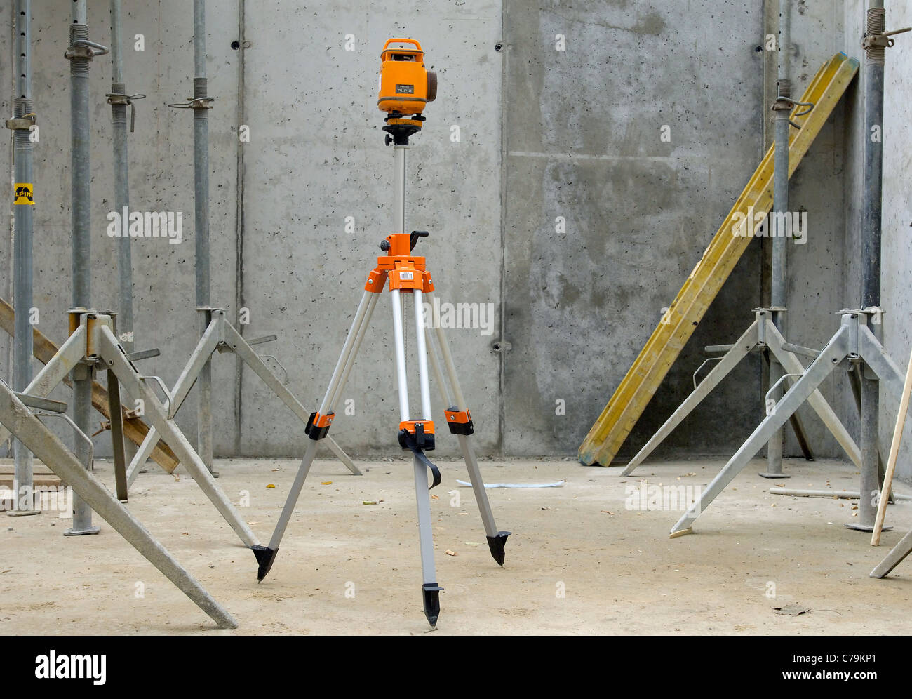 Measuring device at a construction site Stock Photo - Alamy