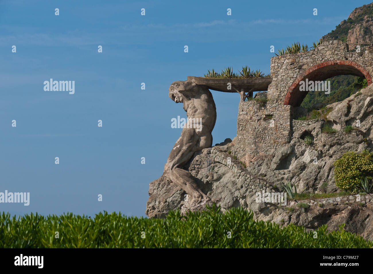 The giant statue of the mythological figure of Neptune is located at ...