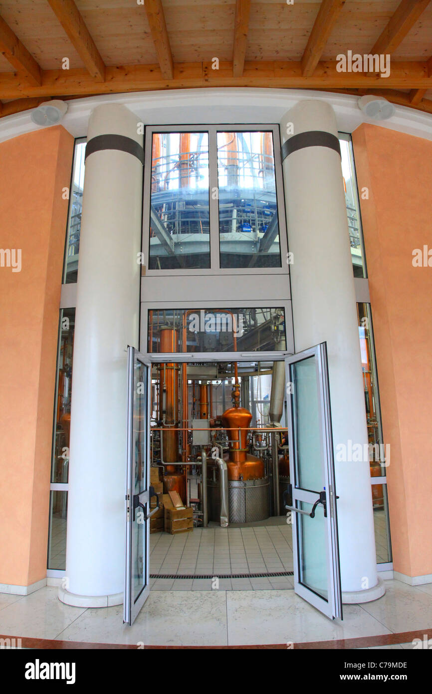 The Distillation of grappa using copper machinery Stock Photo - Alamy